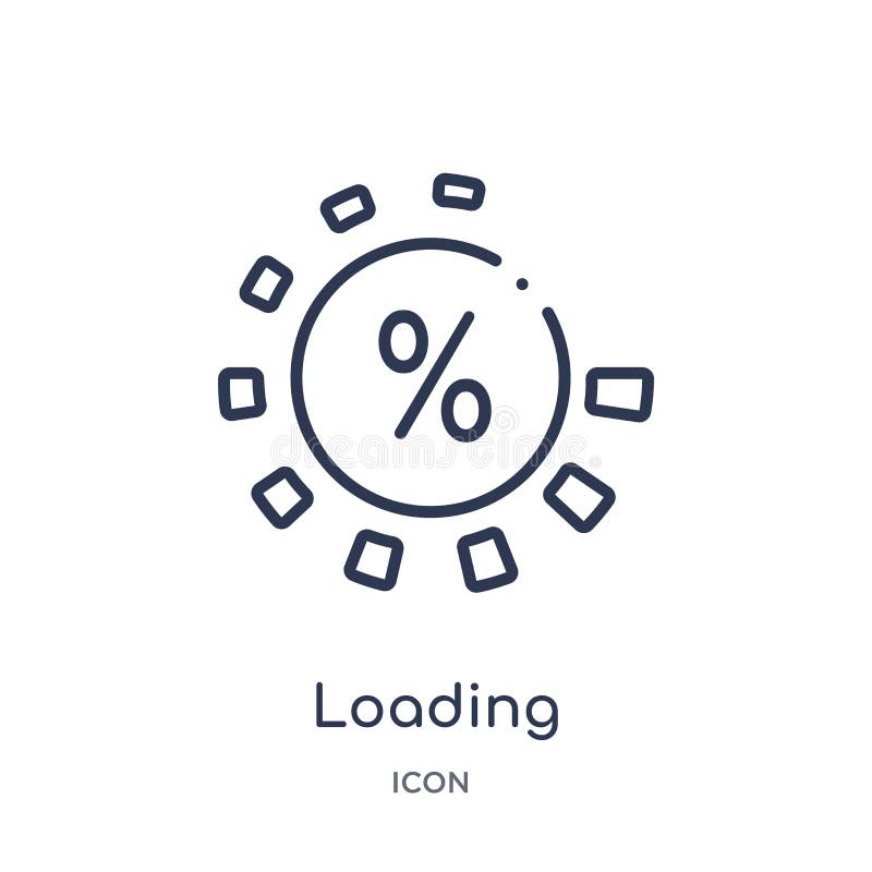 Linear Loading Icon from Ui Outline Collection. Thin Line Loading Icon ...