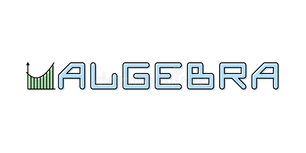 Linear Logo for School Subject Algebra. Function Graph Icon Stock ...