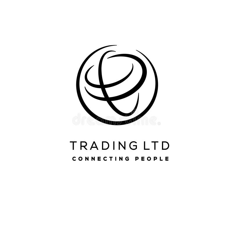 Linear Logo Vector in Form of a Globe. Stock Vector - Illustration of ...