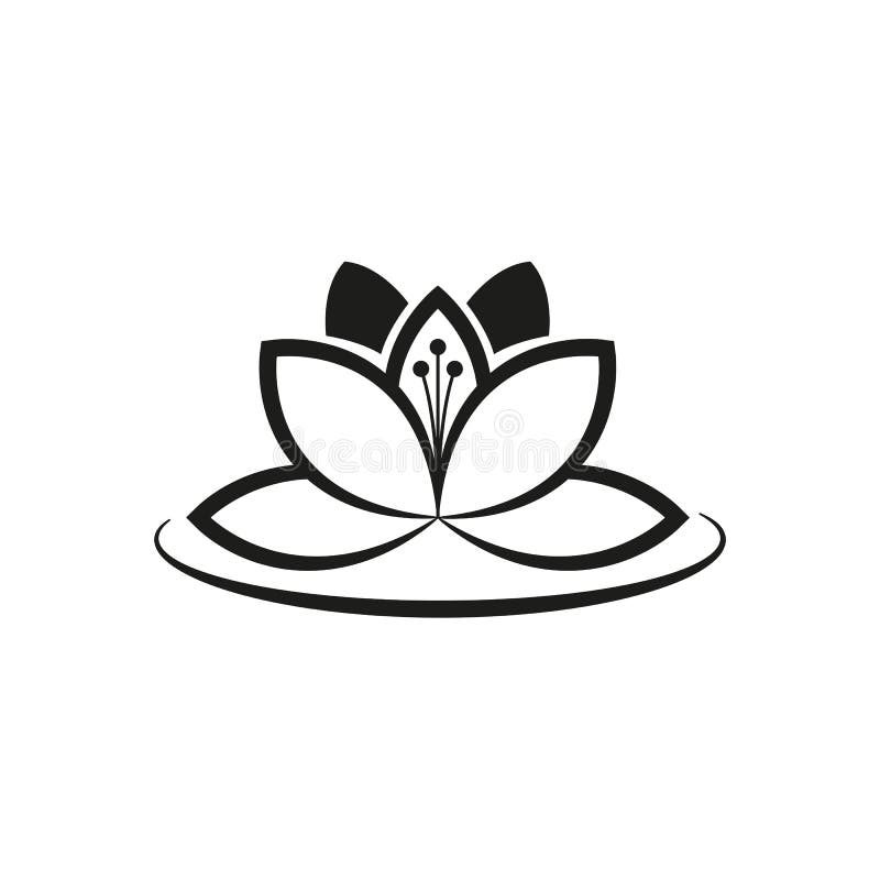 Linear Lotus Icon. Vector Stock Illustration Stock Illustration ...