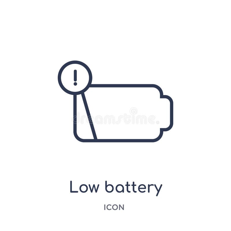 Linear Low Battery Icon from Electronic Stuff Fill Outline Collection ...