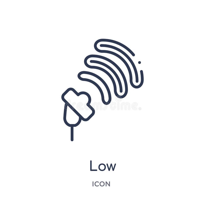 Linear Low Icon from Electrian Connections Outline Collection. Thin ...
