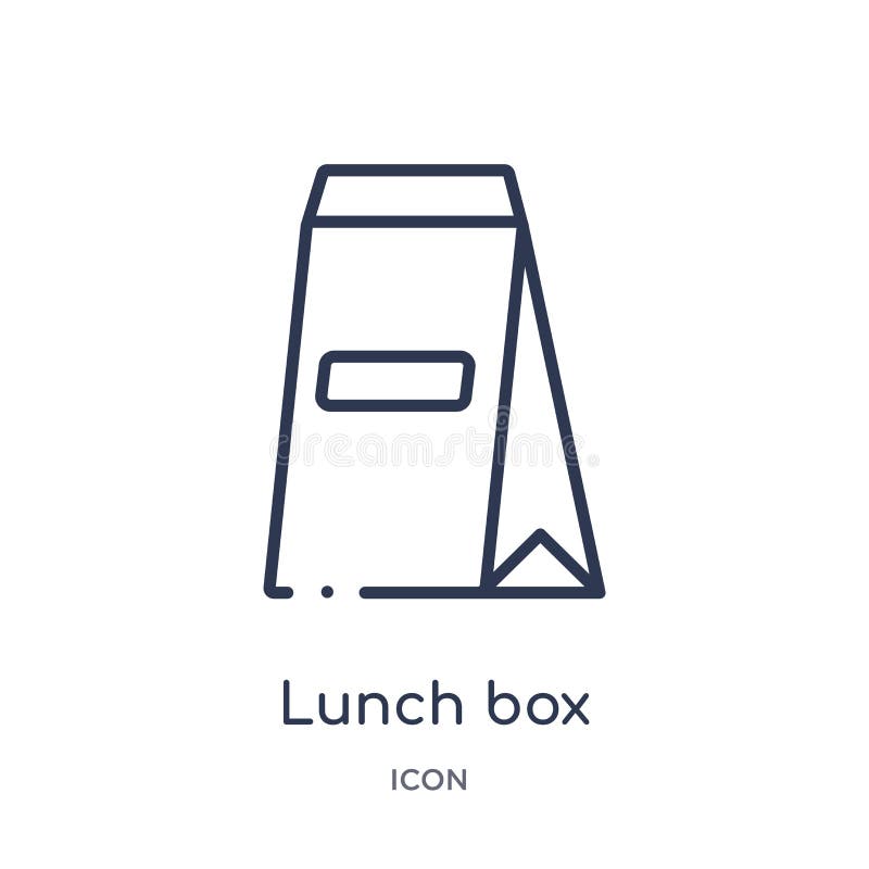 Linear Lunch Box Icon from Education Outline Collection. Thin Line ...