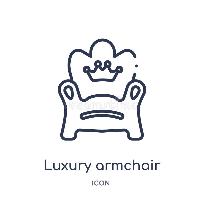 Linear Luxury Armchair Icon from Luxury Outline Collection. Thin Line ... Linear Luxury Armchair Icon from Luxury Outline Collection. Thin Line ...