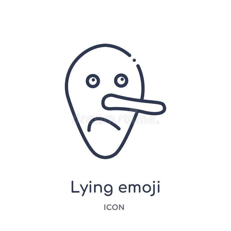 Linear Lying Emoji Icon From Emoji Outline Collection Thin Line Lying
