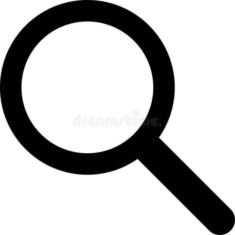 Linear Magnifying Glass or Search Icon Stock Vector - Illustration of ...