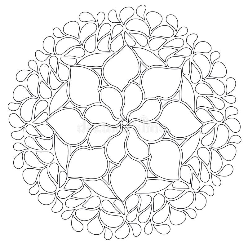 Linear Mandala. Tattoo Art Design. Digital Ornament Pattern. Colouring ...