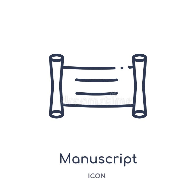Linear Papyrus Icon from Education Outline Collection. Thin Line ...