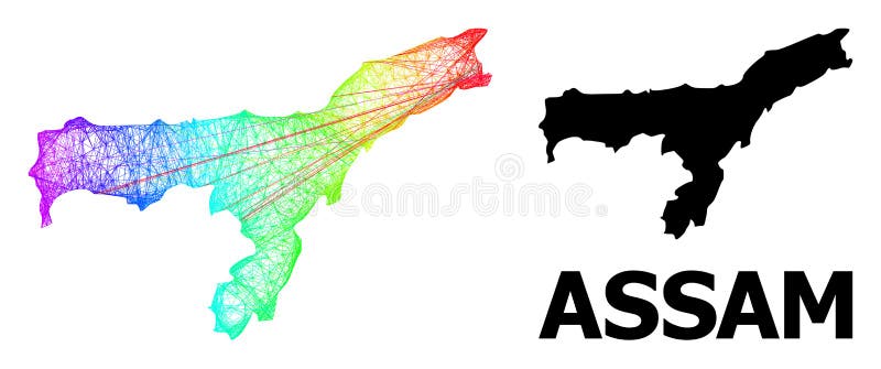 Assam Map. Political and Administrative Map of Assam with Districts ...