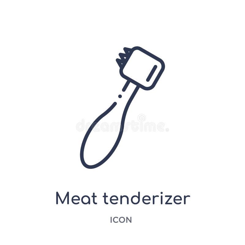 Linear Meat Tenderizer Icon from Kitchen Outline Collection. Thin Line ...