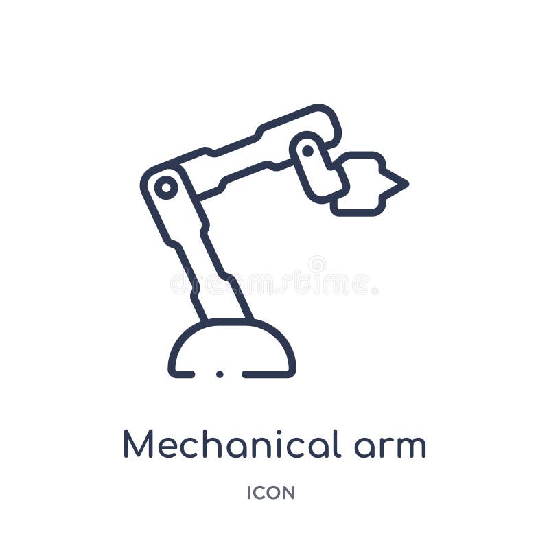 Linear Mechanical Arm Icon from Artifical Intelligence Outline ...