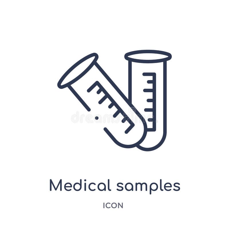 Medical Samples in Test Tubes Couple Icon on White Background. Simple ...