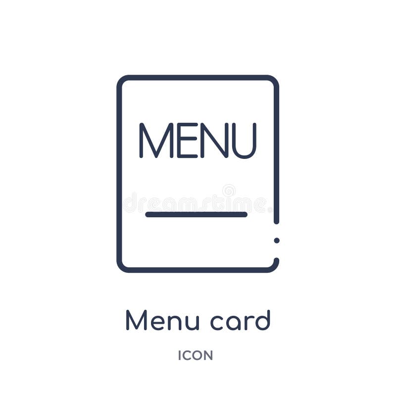 Linear Menu Card Icon from Bistro and Restaurant Outline Collection ...