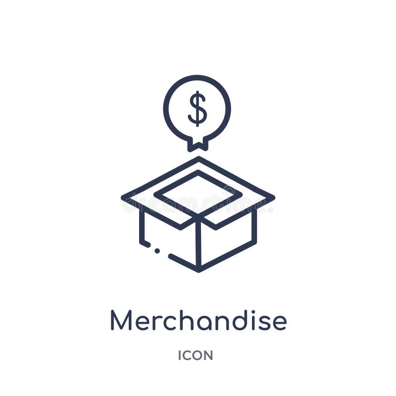 Outline Merchandise Vector Icon. Isolated Black Simple Line Element ...