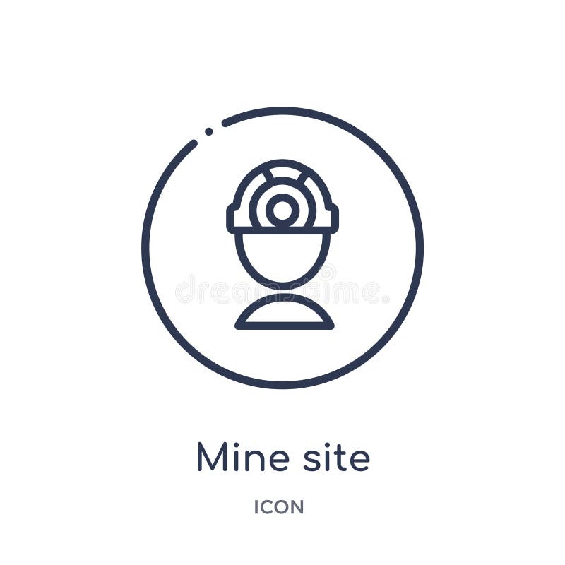 Mine Site Sign Icon Vector Sign and Symbol Isolated on White Background ...