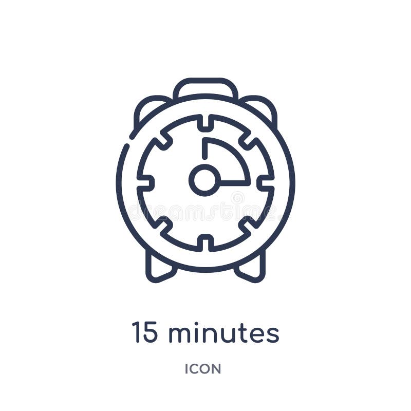 Linear 15 Minutes Icon from General Outline Collection. Thin Line 15 ... Linear 15 Minutes Icon from General Outline Collection. Thin Line 15 ...