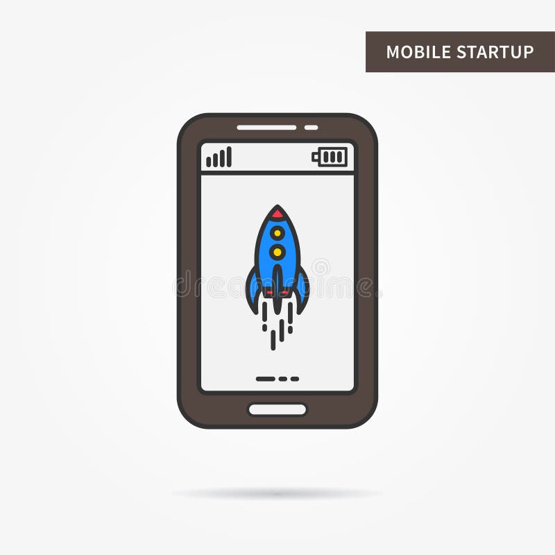 Mobile App Startup. Development Mobile Application Stock Vector ...