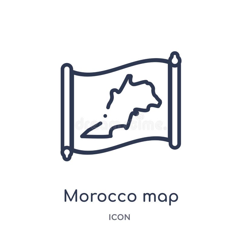 Linear Morocco Map Icon From Countrymaps Outline Collection. Thin Line ...