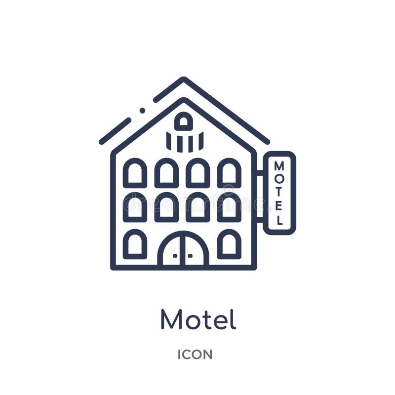 Motel Icon in Trendy Design Style. Motel Icon Isolated on White ...
