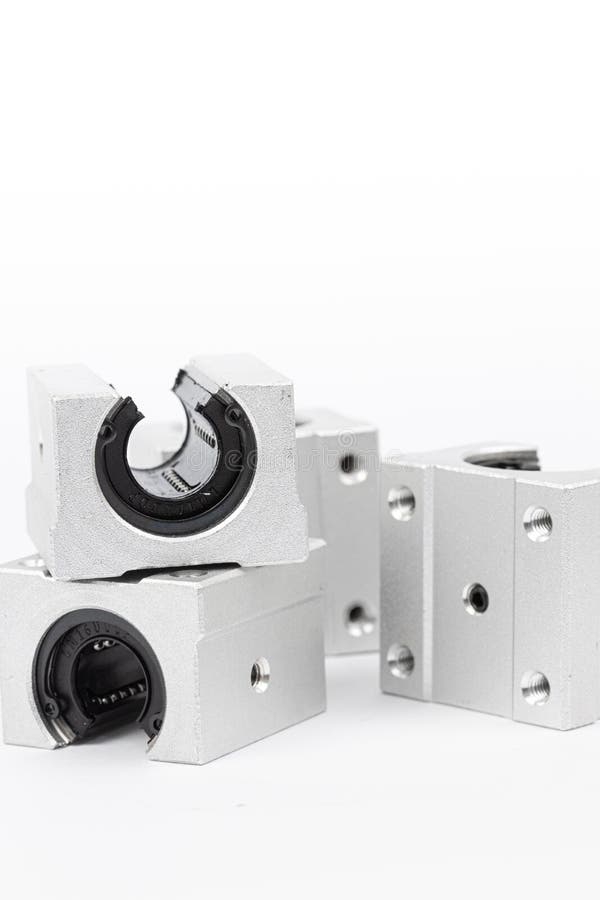 Linear Motion Ball Bearing Isolated Above White Background Stock Image ...