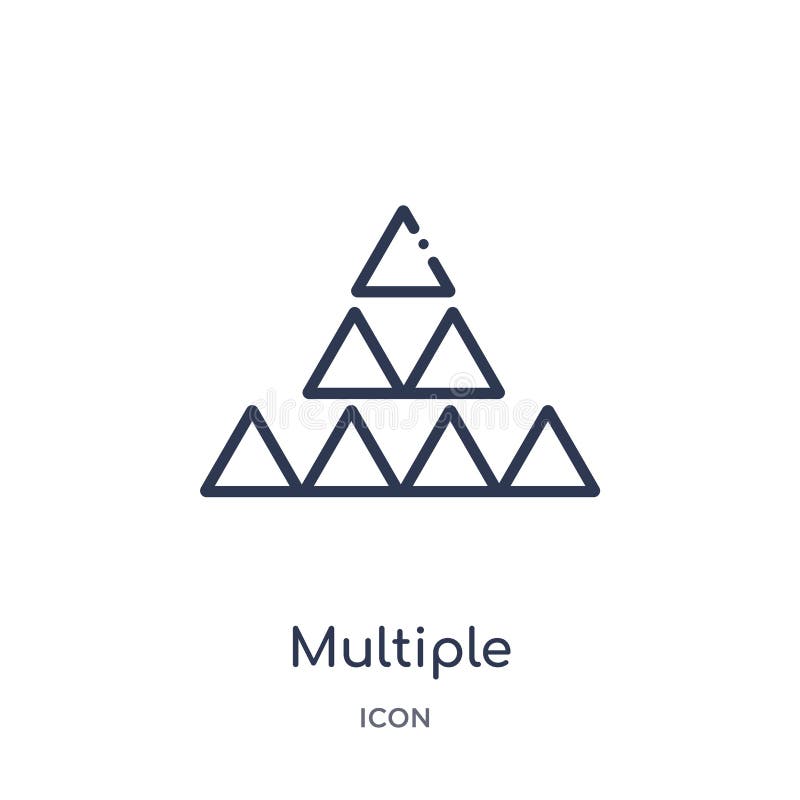 Linear Multiple Triangles Triangle Icon from Geometry Outline ...