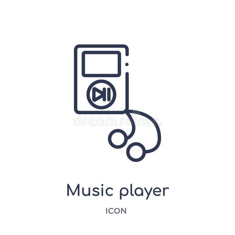 Linear Music Business Card Icon from Business Outline Collection. Thin ...