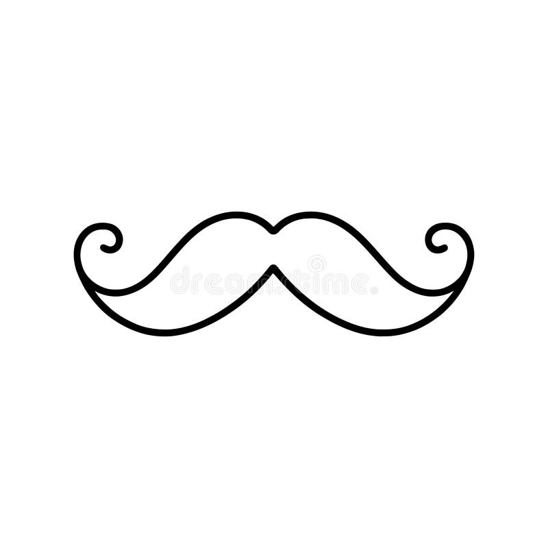 Set of Vector Mustache Icons Stock Illustration - Illustration of swirl ...