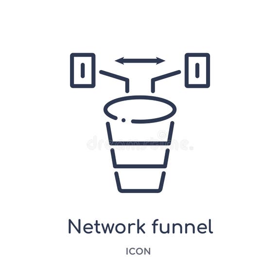 Linear Network Funnel Icon from Internet Security and Networking ...