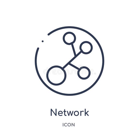 Linear Network Icon from Artifical Intelligence Outline Collection. Thin Line Network Vector ...