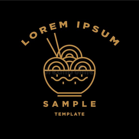 Linear Noodle Sign Vector Design Stock Vector - Illustration of minimal ...