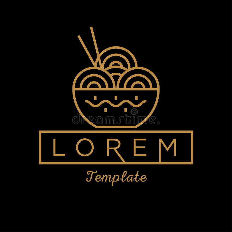 Linear Noodle Sign Vector Design Stock Vector - Illustration of china ...