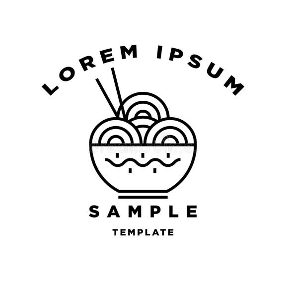 Linear Noodle Sign Vector Design Stock Illustration - Illustration of ...