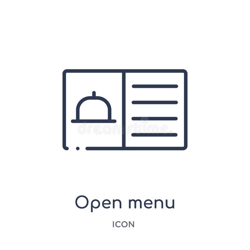 Open Menu Icon in Trendy Design Style. Open Menu Icon Isolated on White ...
