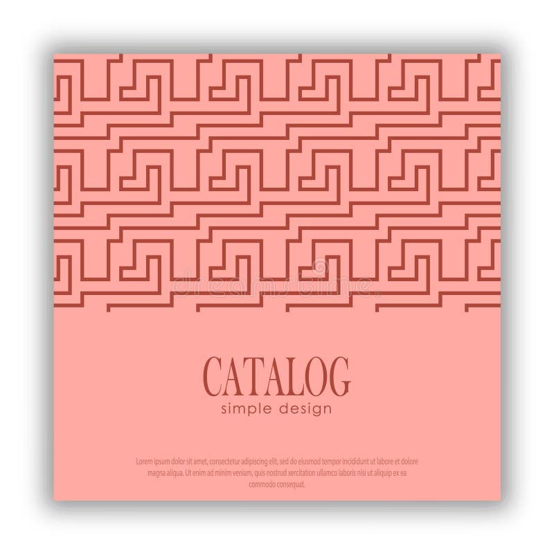 Linear Ornament. the Idea of a Banner, Brochure, Catalog, or Booklet ...