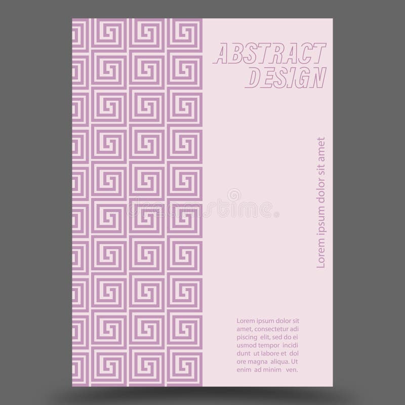 Linear Ornament. the Idea of a Banner, Brochure, Catalog, or Booklet ...