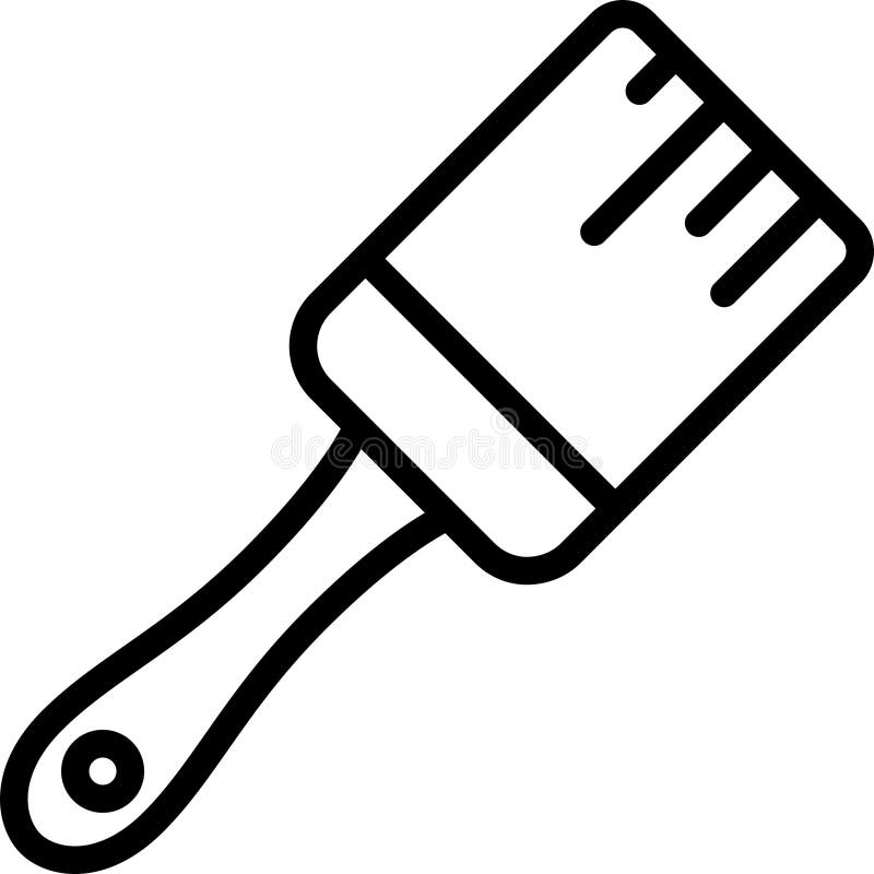 Linear Paint Brush Icon for Your Design Stock Vector - Illustration of ...