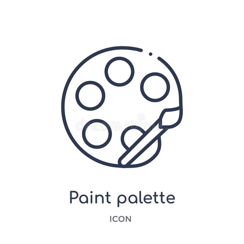 Linear Paint Brush Icon from Construction Tools Outline Collection ...