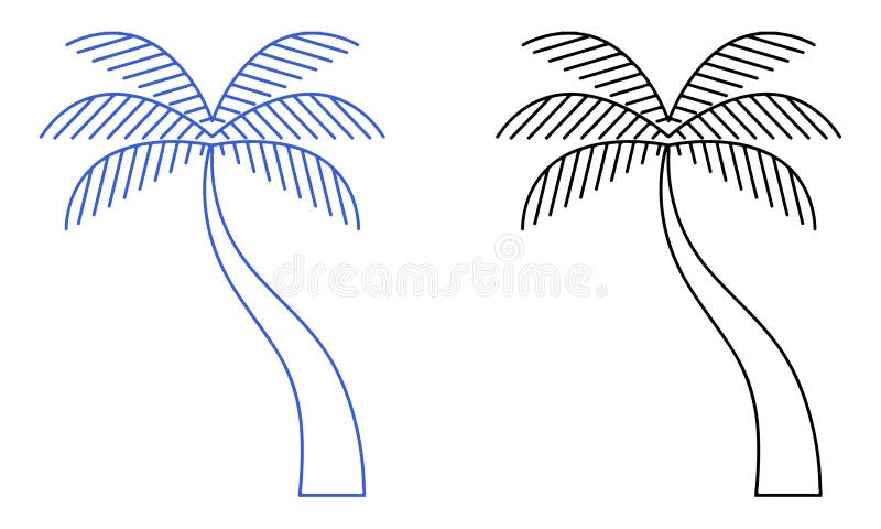 Linear Palm Tree Icon. Vector Illustration Eps Stock Illustration ...