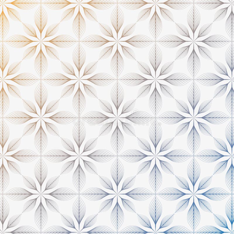 Linear Pattern, Repeating Linear Abstract Flower, Gradient Changing ...