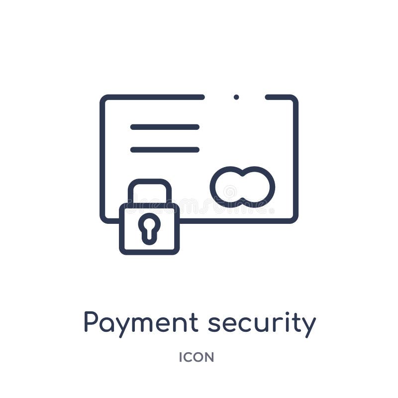 Linear Payment Security Icon from Ecommerce and Payment Outline ...