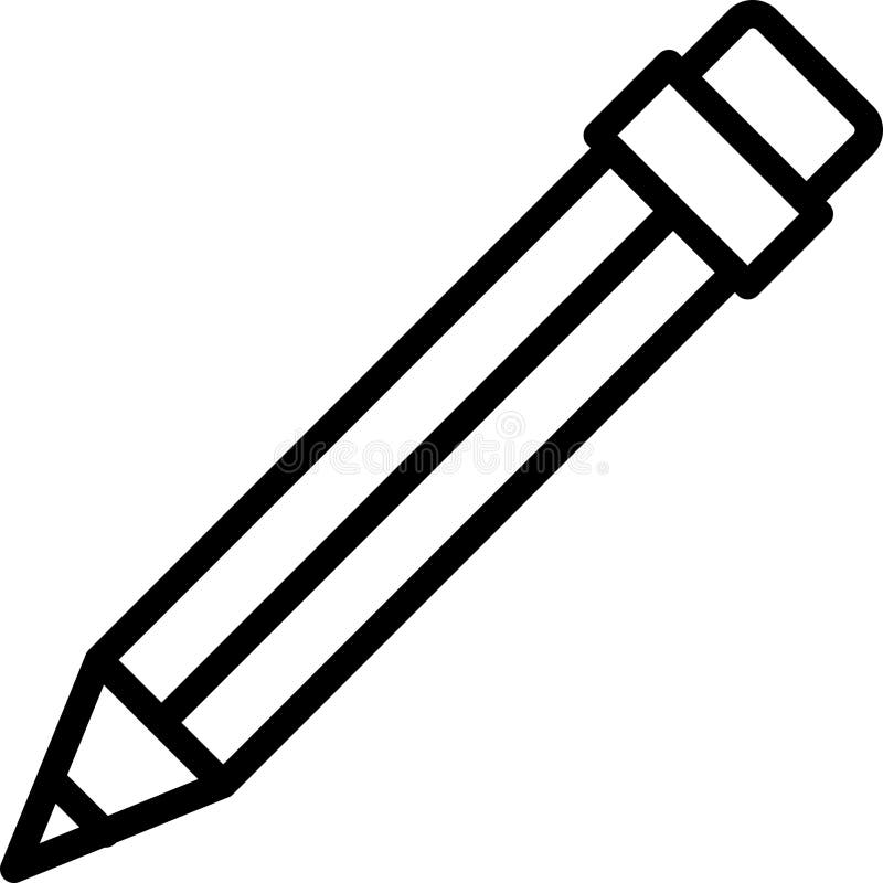 Linear Pencil Icon As an Editable Outline for Your Design Stock Vector ...