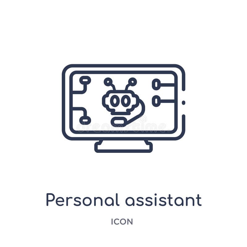 Linear Personal Assistant Icon from Artificial Intellegence and Future ...