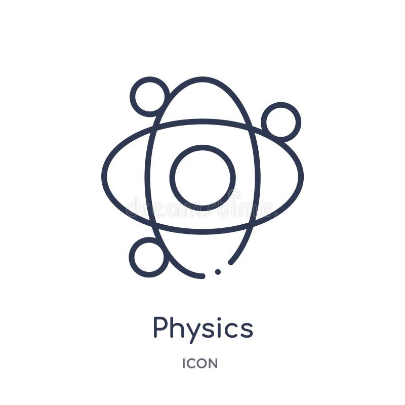 Linear Physics Icon from Education Outline Collection. Thin Line ...