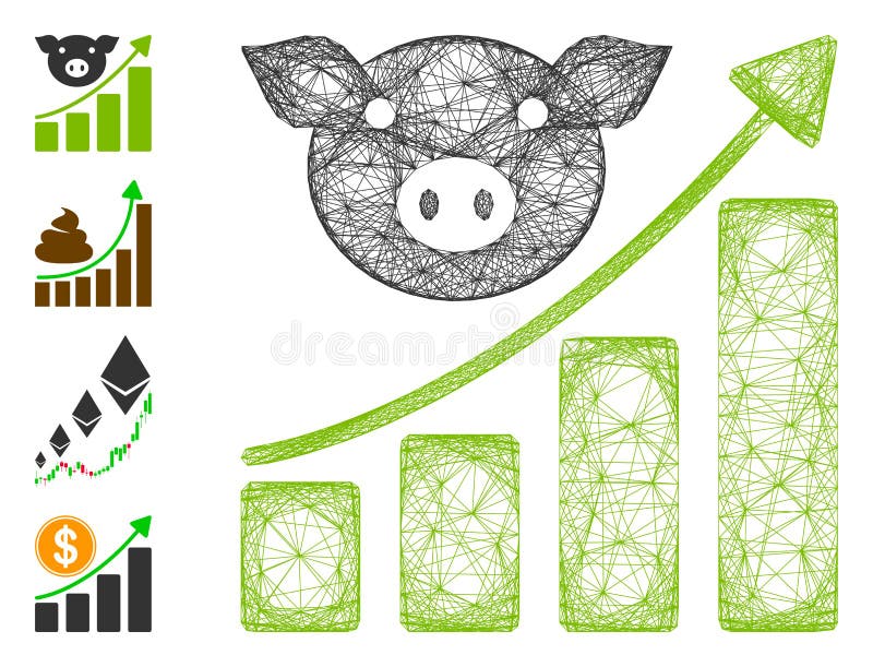 Linear Pig Growing Chart Vector Mesh Stock Vector - Illustration of ...