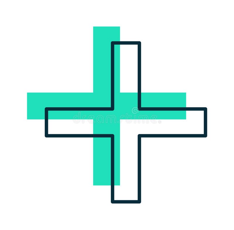 Linear Plus Element stock vector. Illustration of isolated - 279341166