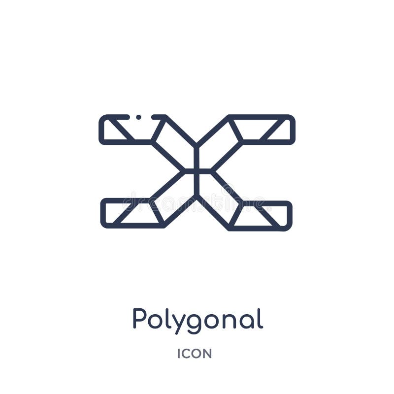 Linear Polygonal Ornamental Shape of Triangles Icon from Geometry ... Linear Polygonal Ornamental Shape of Triangles Icon from Geometry ...