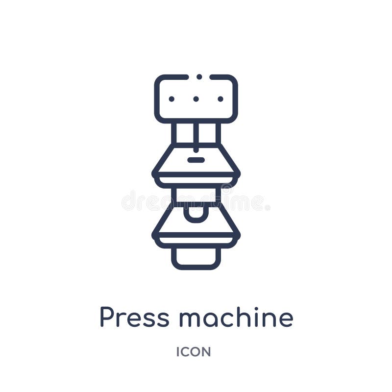 Linear Press Machine Icon from Industry Outline Collection. Thin Line ...