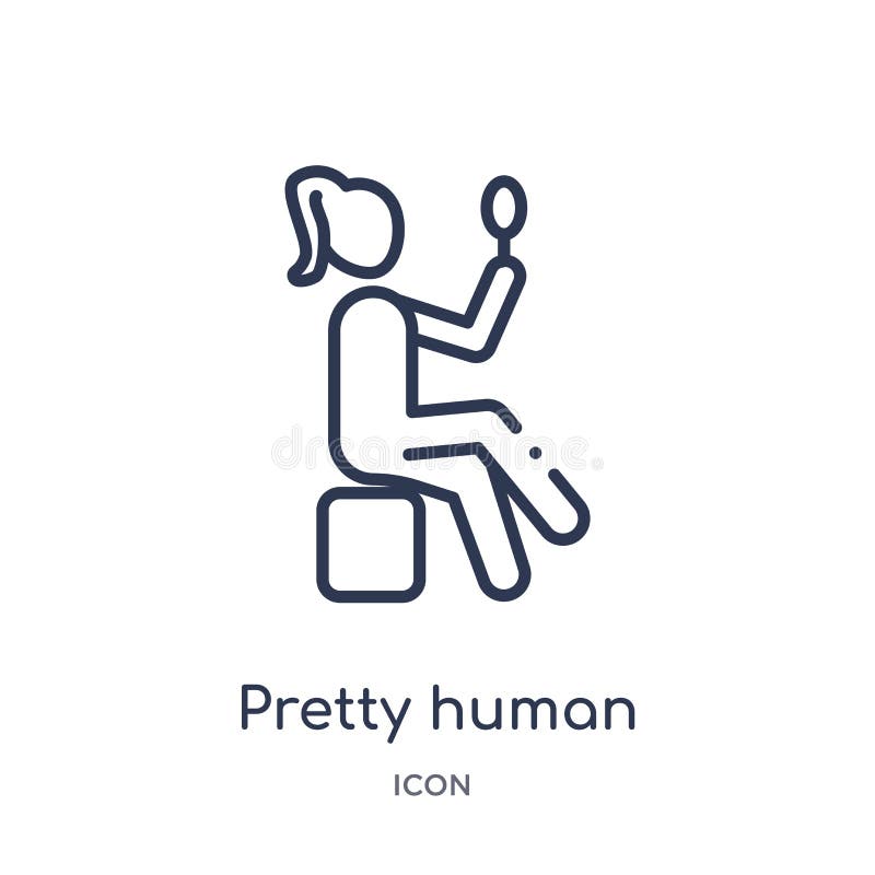 Linear Pretty Human Icon from Feelings Outline Collection. Thin Line ...