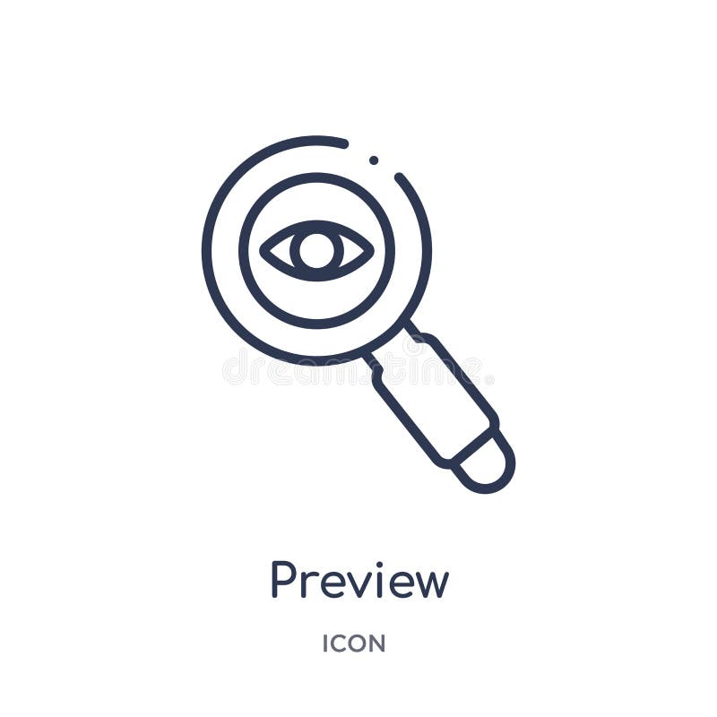 Linear Preview Icon from Geometry Outline Collection. Thin Line Preview ...