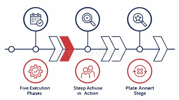 Linear Process Diagram with Arrows, Workflow and Steps, Vector Design ...